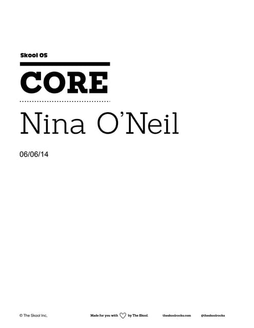 My Personal CORE Strategy: Brand, Customers, Goals | PDF