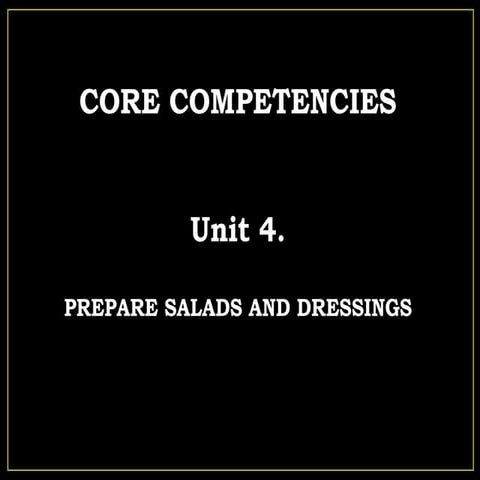 CORE competency of Cookery Qualification | PPTX