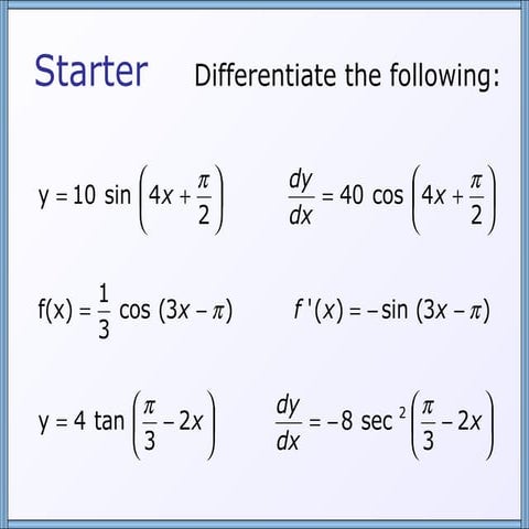 Core 4 Integrating Trigonometric Functions 1 Ppt