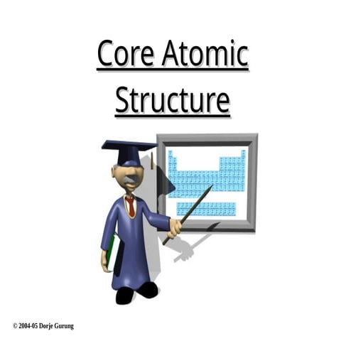 Igcse chemisty on topic of Core Atomic structure.ppt