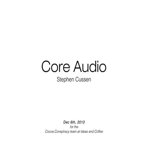 Core audio | PPT