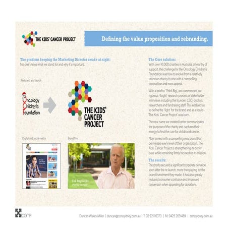 The Kids Cancer Project Re-Brand Case Study | PPT