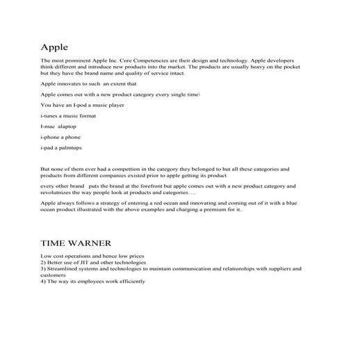 Core competencies | DOCX