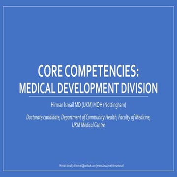 Core competencies - Medical Development Division | PPT