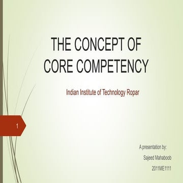 The concept of Core Competency | PPTX