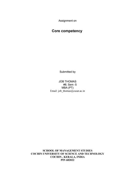 Core competencies | PPTX