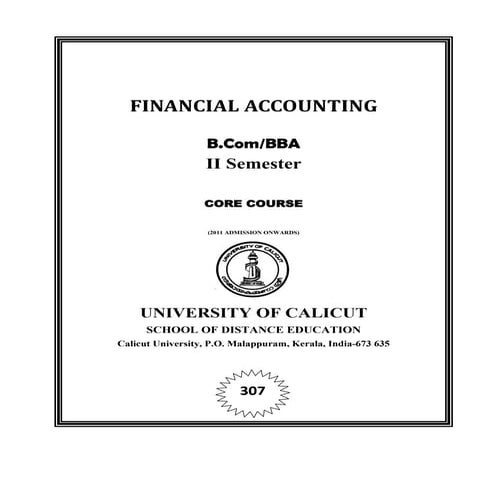 Core coursefinancialaccounting | PDF