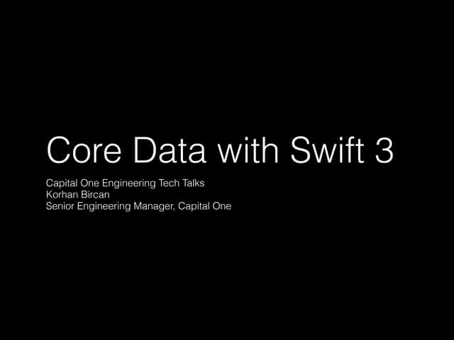 Core Data With Swift 30 Ppt