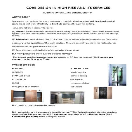 CORE DESIGN IN HIGH RISE | PDF