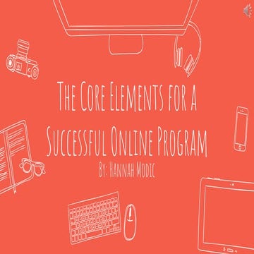 Core Elements of Online Programs | PPTX