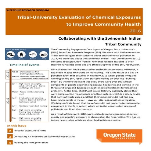 Tribal-University Evaluation of Chemical Exposures to Improve Community ...