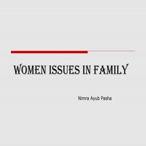 Women Issues in Daily life | PPT