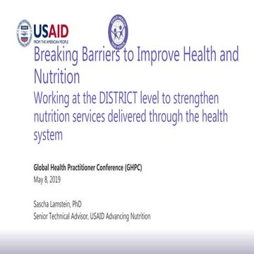 Presentation_Lamstein - Breaking Barriers to Improve Health and ...