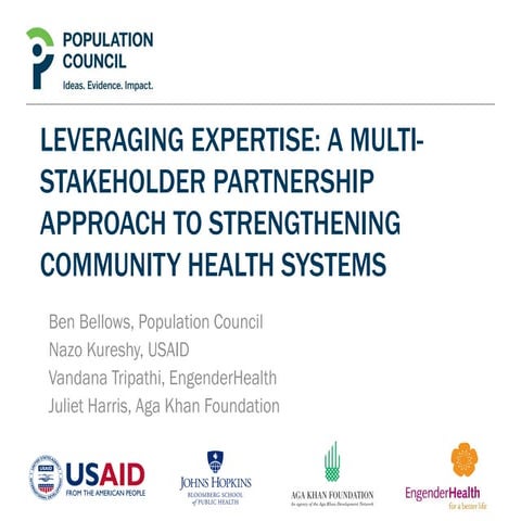 Leveraging Expertise: A Multi-Stakeholder Partnership Approach to ...