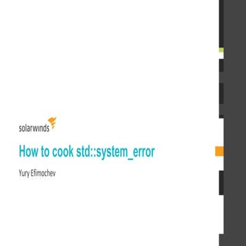 Как приготовить std::system_error. Юрий Ефимочев. CoreHard Spring 2019 | PPT