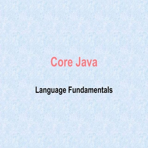 Core Java Ppt Programming Languages Computing 4096