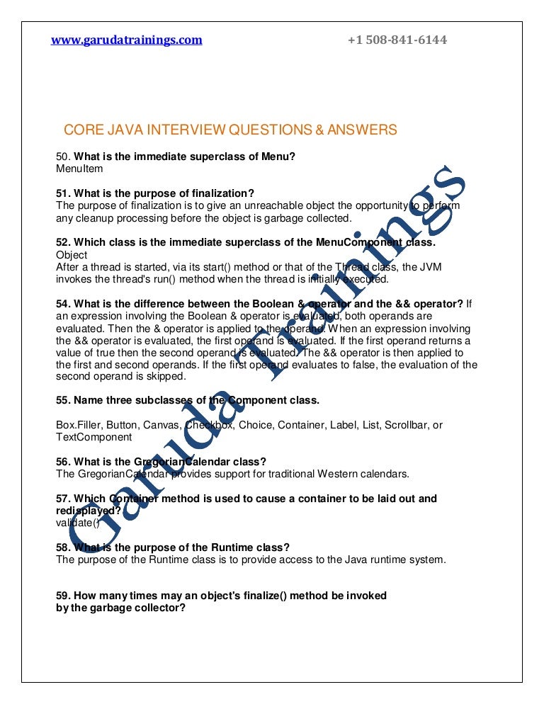 Core java interview questions