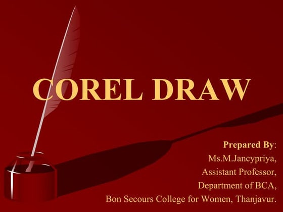 Introduction To Corel Draw Ppt 4930