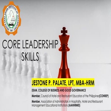CORE LEADERSHIP SKILLS PRESENTATION PPTX | PPTX