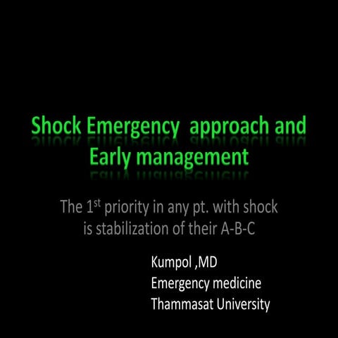 Shock: Emergency approach and management | PDF