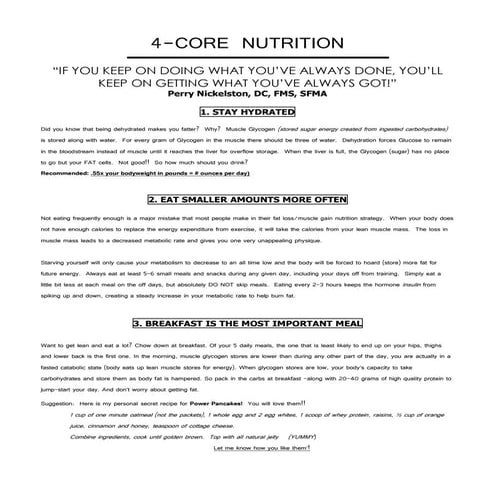Core Nutrition | PDF