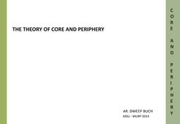 The Core Periphery Relationship | PPT