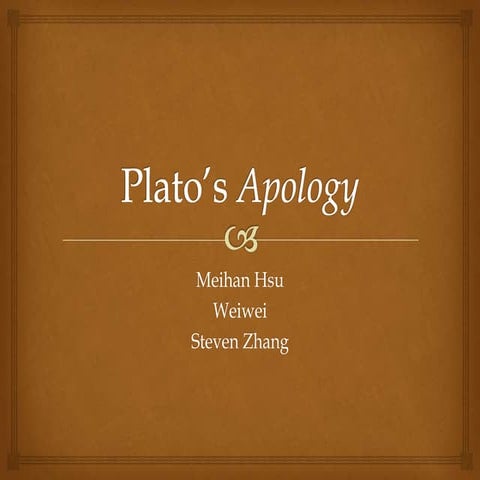 Plato- Apology | PPTX
