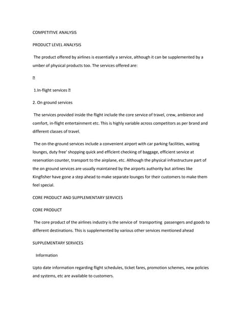 Marketing mix of airlines industry | PPT