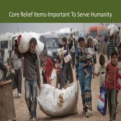 Core Relief Items Important To Serve Humanity | PPT