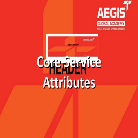 Core service attributes | PPT