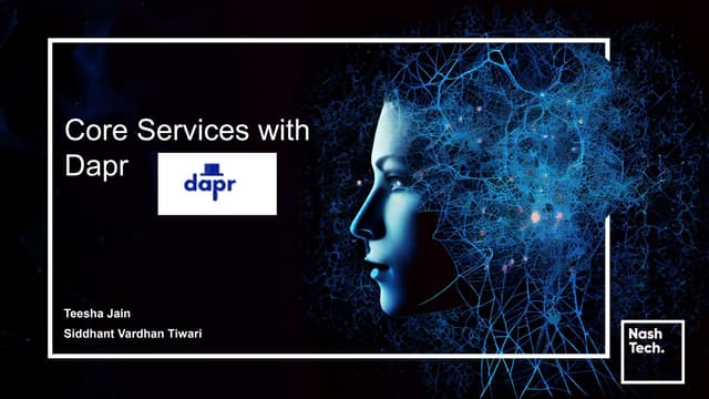 Core Service With Dapr Presentation Pptx