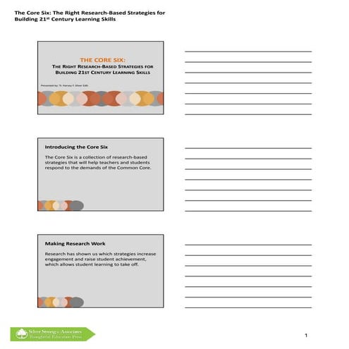 The Core Six: The Right Research-Based Strategies for Building 21st ...