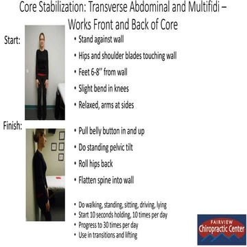 Core stabilization exercises | PPT