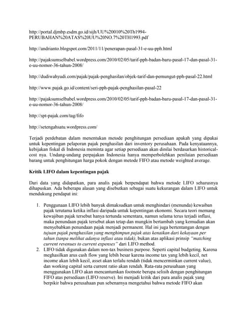 Persediaan akuntansi perpajakan | PPTX