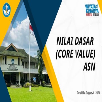 core value ASN komplit dengan berbagai materi | PPTX