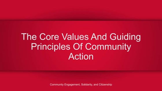 Purpose of Community Action | PPT