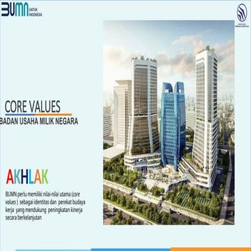 Informasi Tentang Core Values BUMN (AKHLAK).ppt
