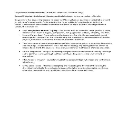 Core Values of Counseling.docx