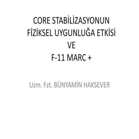 Core ve f11 marc | PPTX