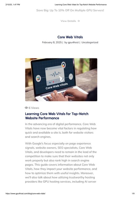 Core Web Vitals PPT canva.pptx see once. | PPTX