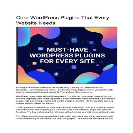 Core WordPress Plugins That Every Website Needs.pdf