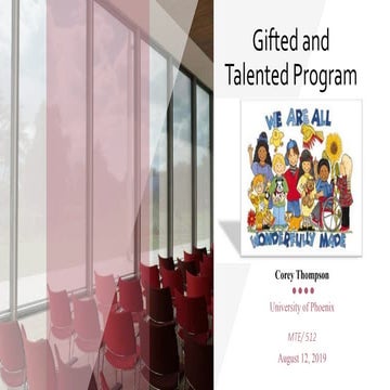 Gifted and Talented Program W2_PPT_mte512_8-12-2019 | PPTX