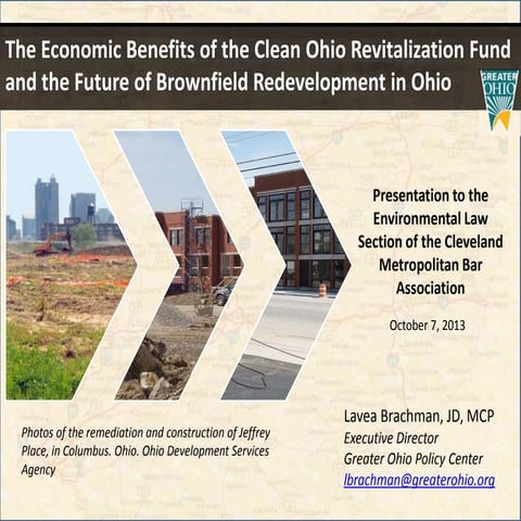 The Economic Benefits of the Clean Ohio Revitalization Fund and the ...