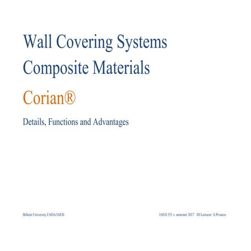 Corian wall system | PDF