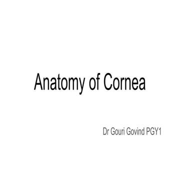 Anatomy of cornea and sclera | PPTX