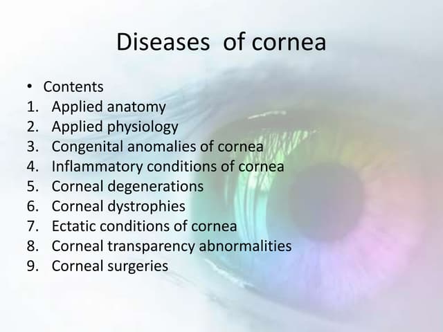 Anatomy Of Cornea | PPTX