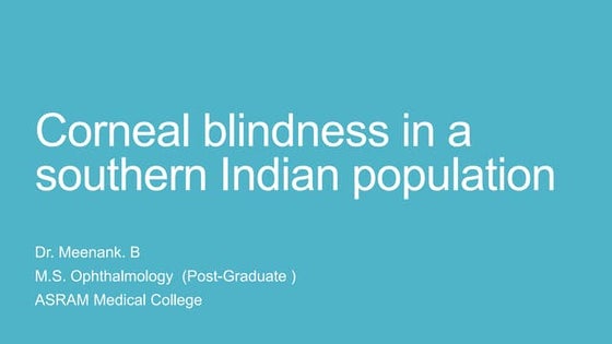 Blindness | PPTX | Eye and Vision Conditions | Diseases and Conditions