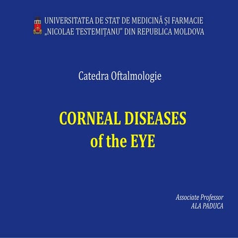 Corneal disease of the eye usmf pdf anul 4 | PDF
