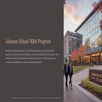 The Johnson School of Business at Cornell University MBA overview | PDF