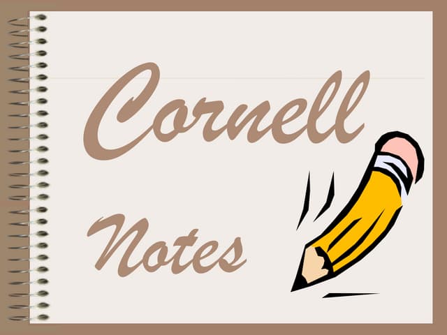 The cornell note taking system | PDF